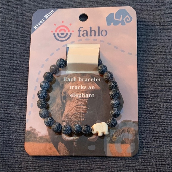Fahlo | Jewelry | Elephant Tracking Bracelet Blue | Poshmark